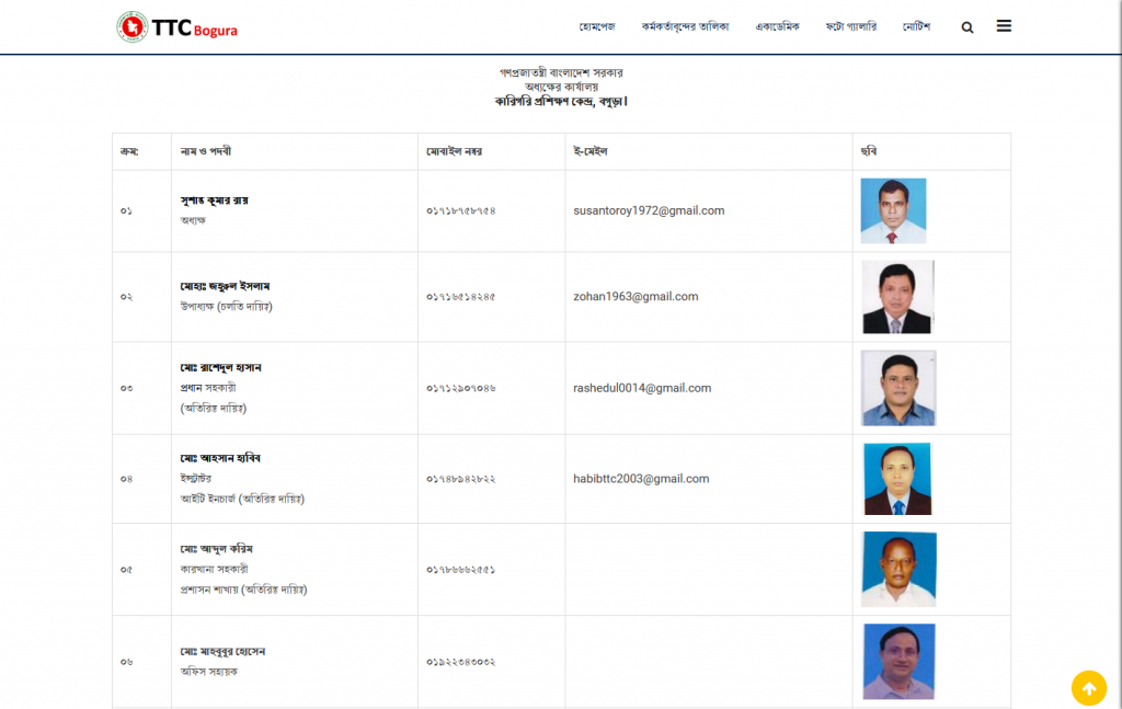 TTC Bogra 5 - Domain, Web Hosting and Web Design in Bangladesh